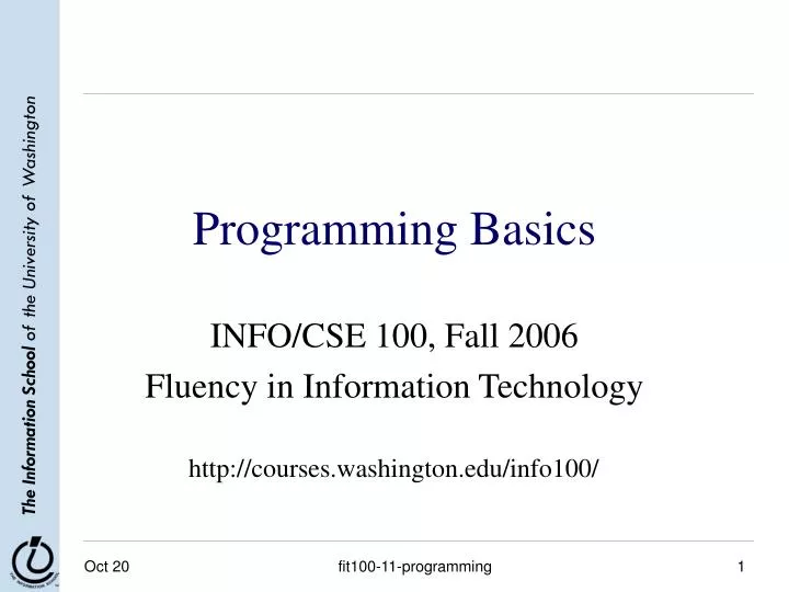 PPT - Programming Basics PowerPoint Presentation, free download - ID ...