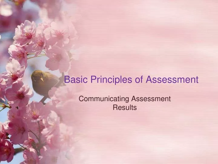PPT - Basic Principles of Assessment PowerPoint Presentation, free ...