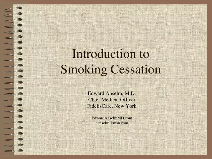 PPT - Introduction to Smoking Cessation PowerPoint Presentation, free ...