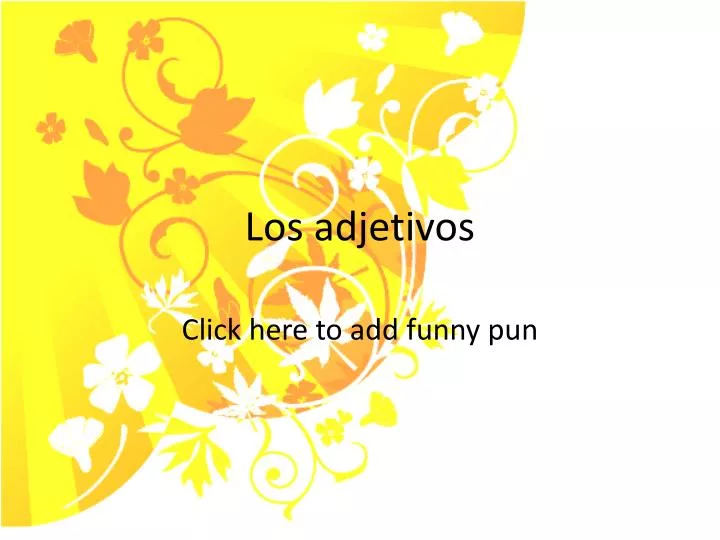 PPT - Los adjetivos PowerPoint Presentation, free download - ID:1734663