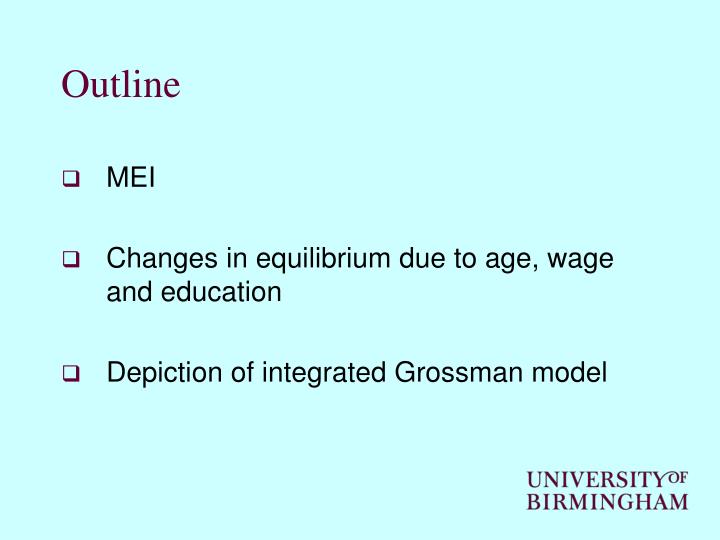 PPT - The Demand for health and healthcare - Grossman Model PowerPoint ...