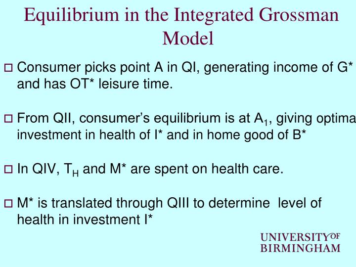 PPT - The Demand for health and healthcare - Grossman Model PowerPoint ...