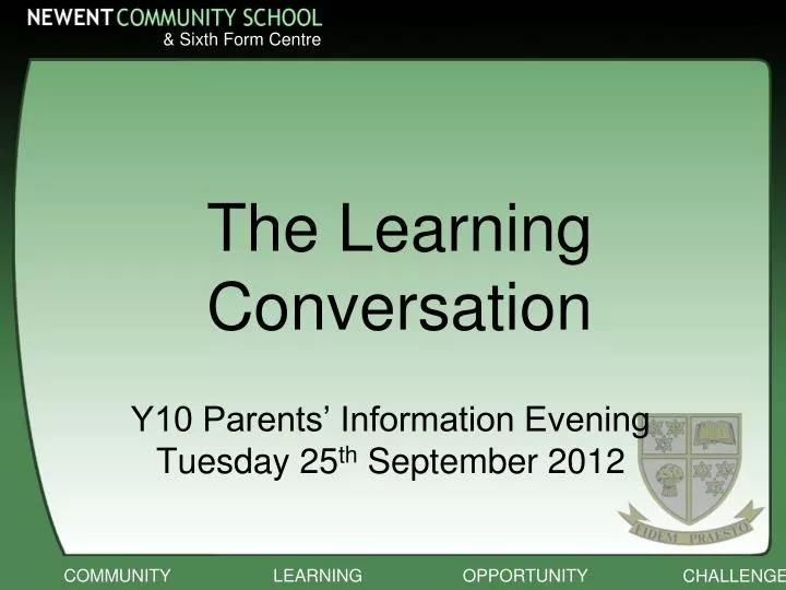 PPT - The Learning Conversation PowerPoint Presentation, free download ...