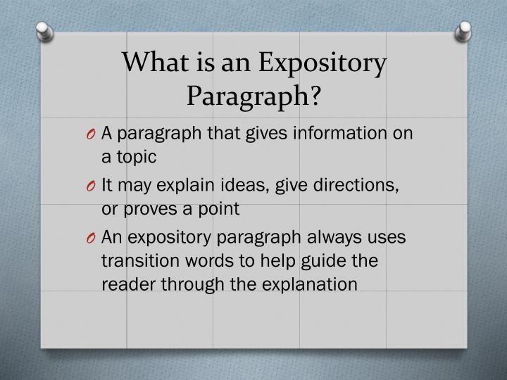 PPT - Expository Paragraphs PowerPoint Presentation - ID:1735456