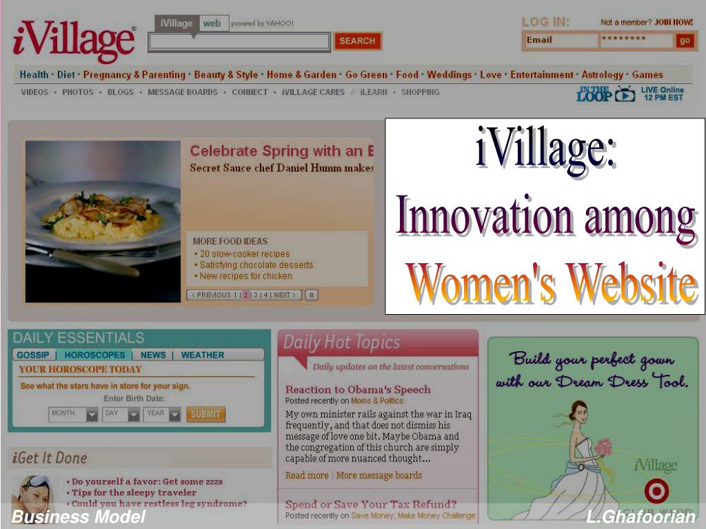 PPT - iVillage: Innovation among Women's Website PowerPoint ...