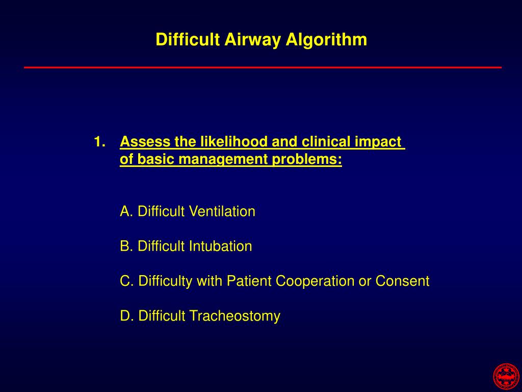 PPT - The Difficult Airway Rafael Ortega, M.D. Associate Professor of ...