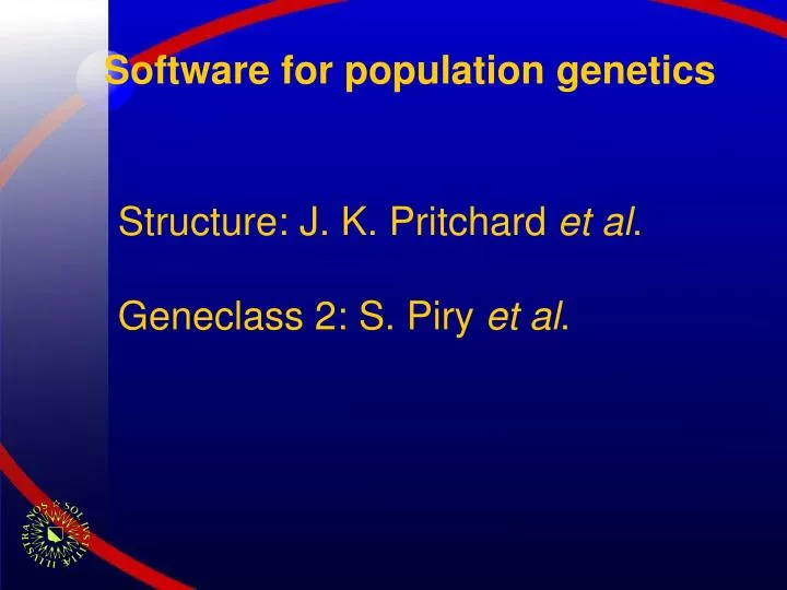 PPT - Software for population genetics PowerPoint Presentation - ID:1735768 PPT - Software for population genetics PowerPoint Presentation - ID:1735768