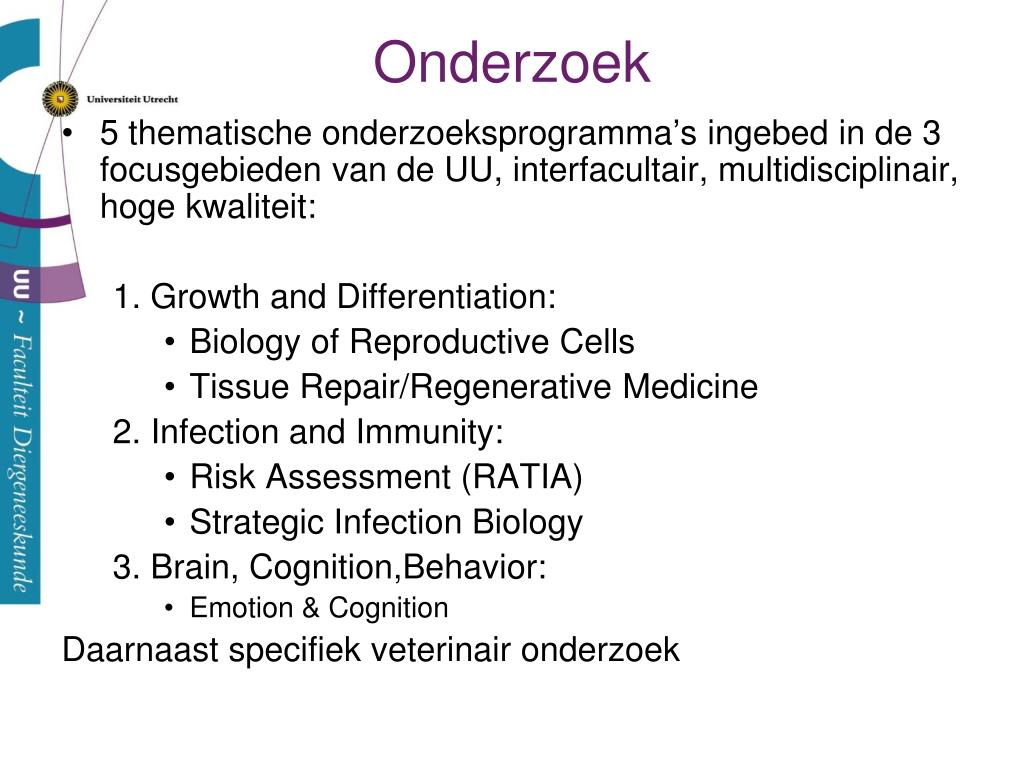 PPT - Faculteit Diergeneeskunde Universiteit Utrecht PowerPoint ...