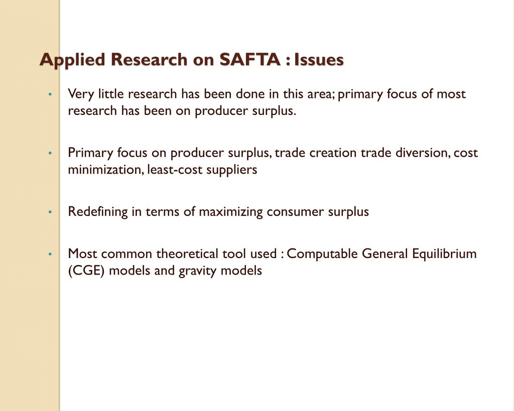 PPT - South Asian Free Trade Agreement (SAFTA): Issues and Implications ...