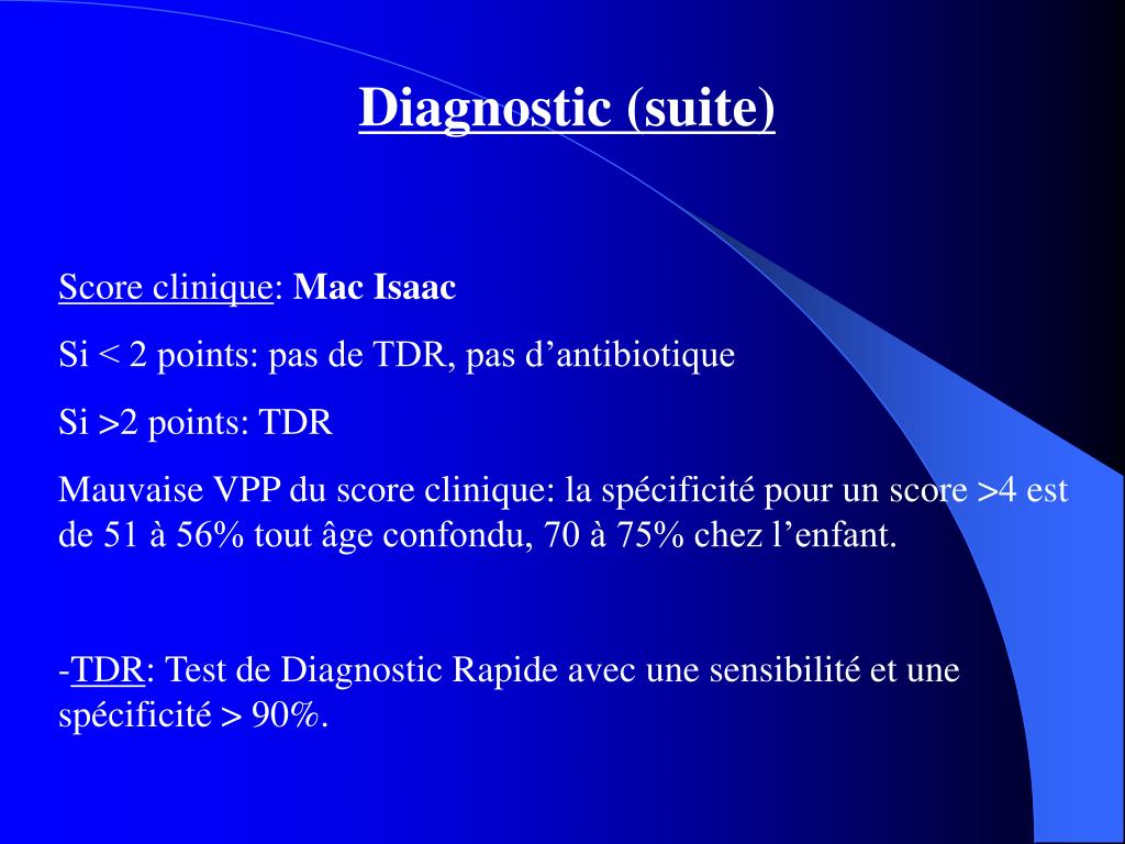 PPT - CONGRES SASPAS: Score clinique des angines PowerPoint ...