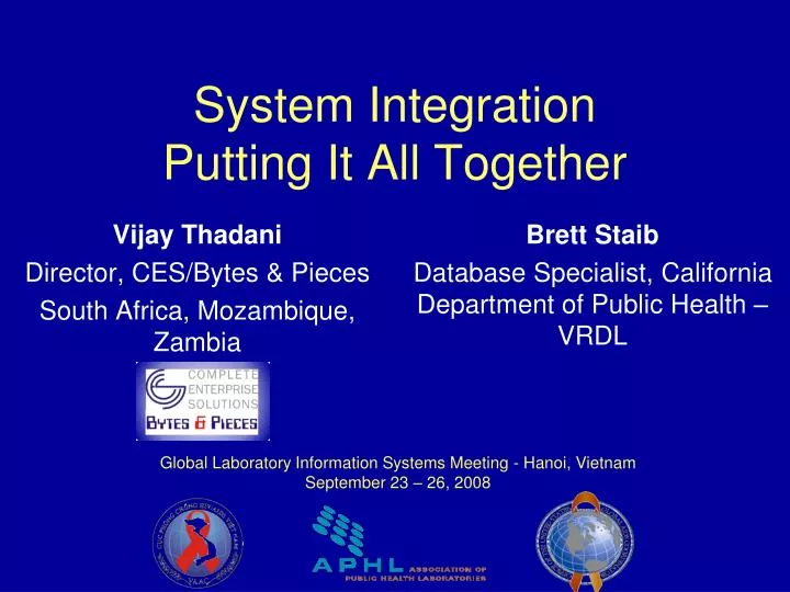 PPT - System Integration Putting It All Together PowerPoint ...