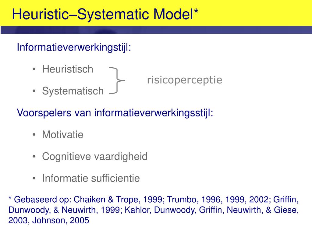 PPT - Dual processing en het ervaren risico op hart-en vaatziekten ...