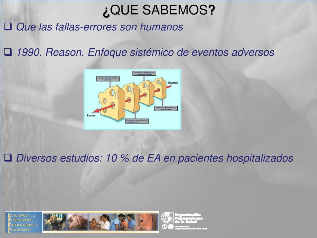PPT - Los Eventos Adversos en la Atención Sanitaria: Conocer para ...