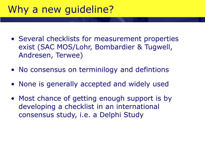 PPT - The COSMIN study COnsensus-based Standards for the selection of ...