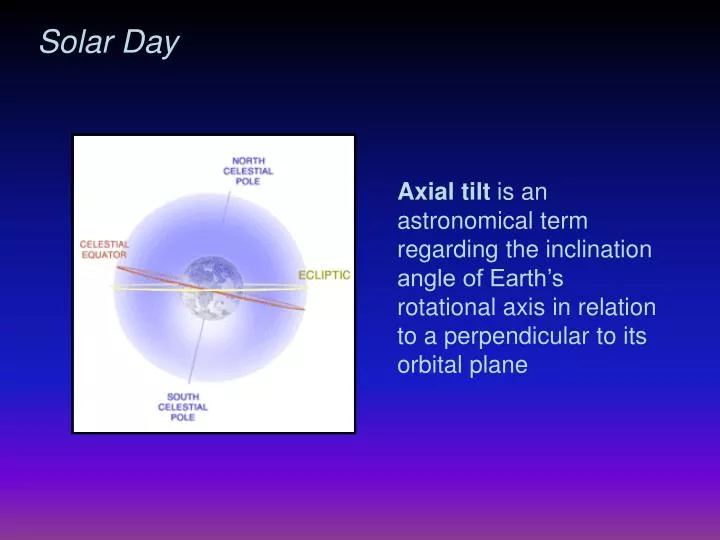 PPT - Axial tilt is an astronomical term regarding the inclination ...