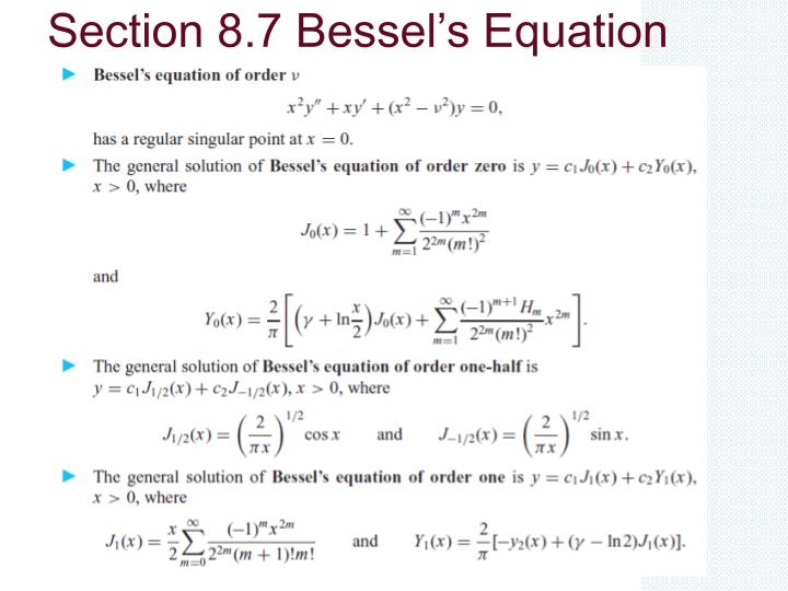PPT - 8.5 Series Solutions Near a Regular Singular Point, Part I ...