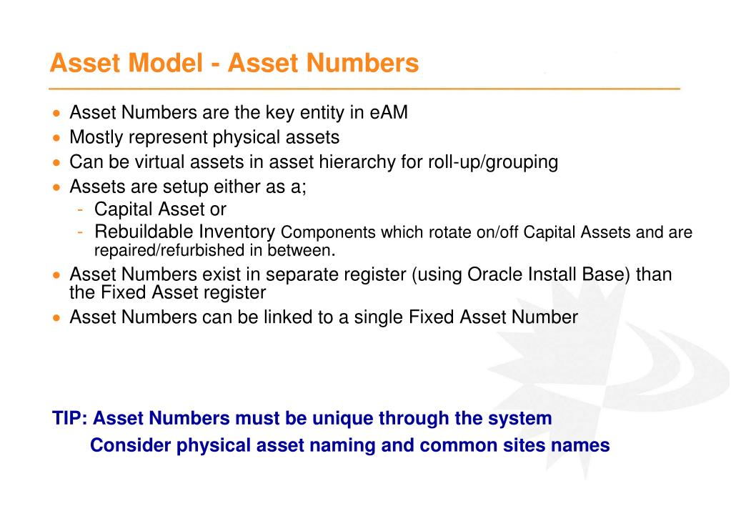 Ppt Introduction To Oracle Eam Enterprise Asset Management And Our