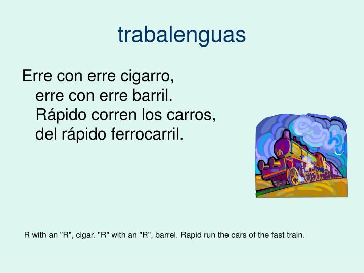 PPT - trabalenguas PowerPoint Presentation - ID:1739040
