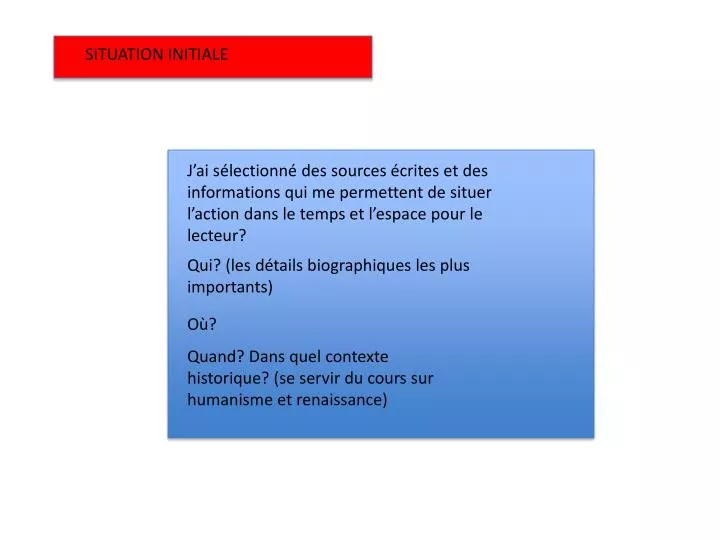 PPT - SITUATION INITIALE PowerPoint Presentation, free download - ID ...