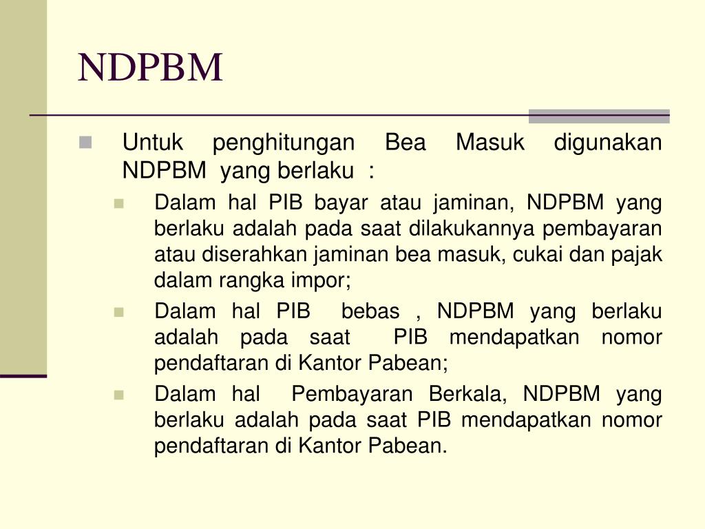 PPT - Tata Cara Penghitungan Bea Masuk dan Pajak Dalam Rangka Impor ...