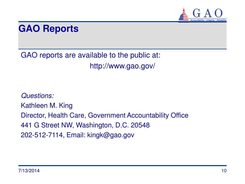 PPT - Government Accountability Office’s Review of the Recovery Audit ...