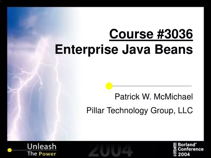 PPT - Course #3036 Enterprise Java Beans PowerPoint Presentation, free download - ID:1740135