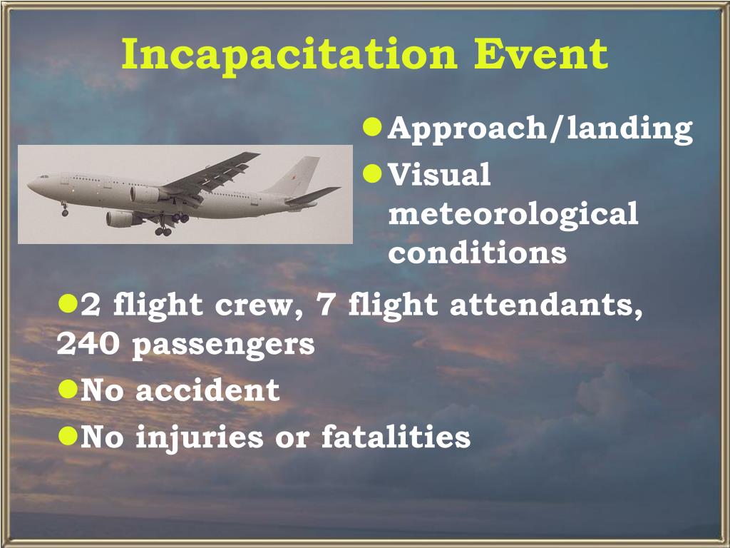 PPT - Investigation of In-flight Medical Incapacitations and ...