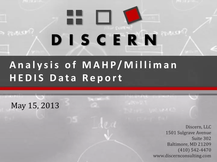 PPT - Analysis of MAHP/Milliman HEDIS Data Report PowerPoint ...