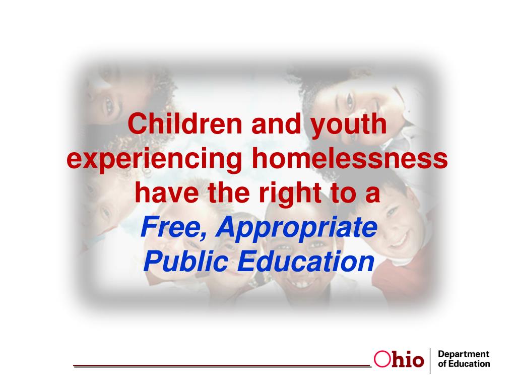 PPT - Children and youth experiencing homelessness have the right to a ...