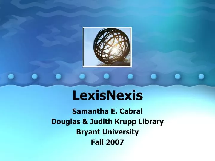 PPT - LexisNexis PowerPoint Presentation, free download - ID:1741478