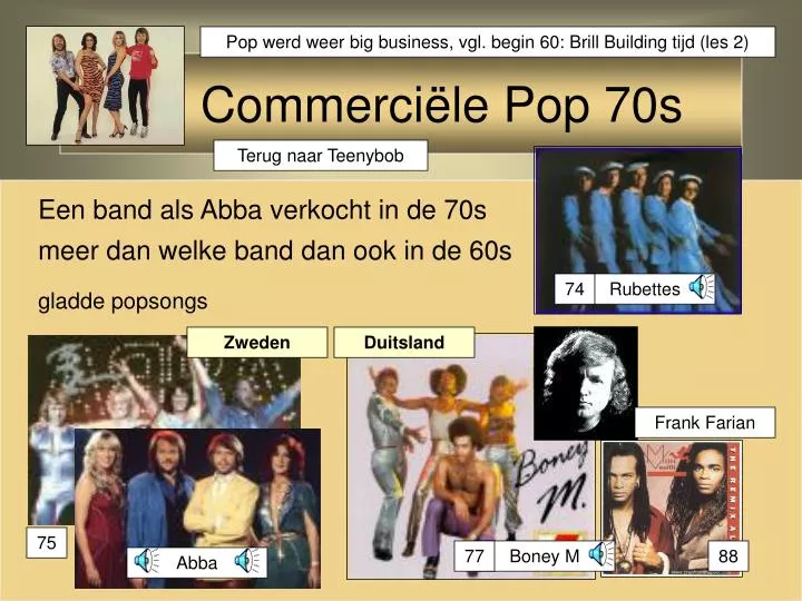 PPT - Commerciële Pop 70s PowerPoint Presentation, free download - ID ...