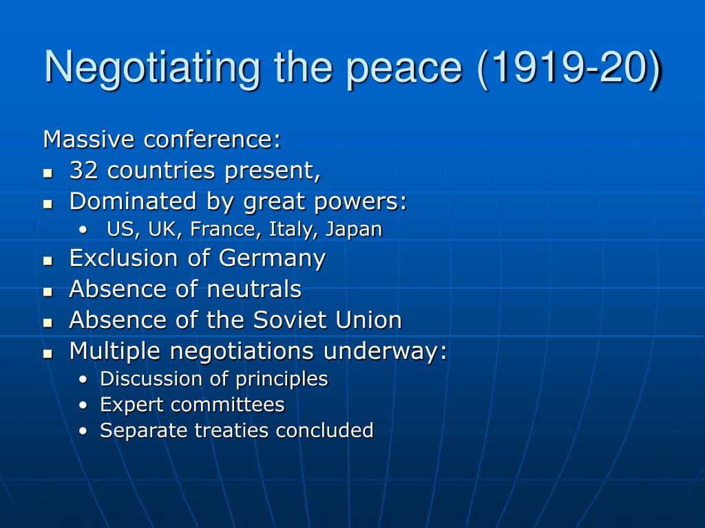 PPT - The Peace Treaties PowerPoint Presentation, free download - ID ...