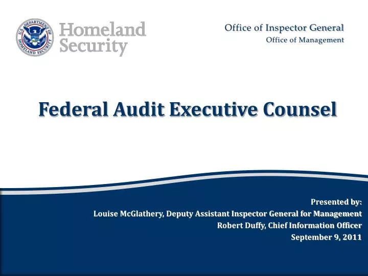 PPT - Federal Audit Executive Counsel PowerPoint Presentation, free ...