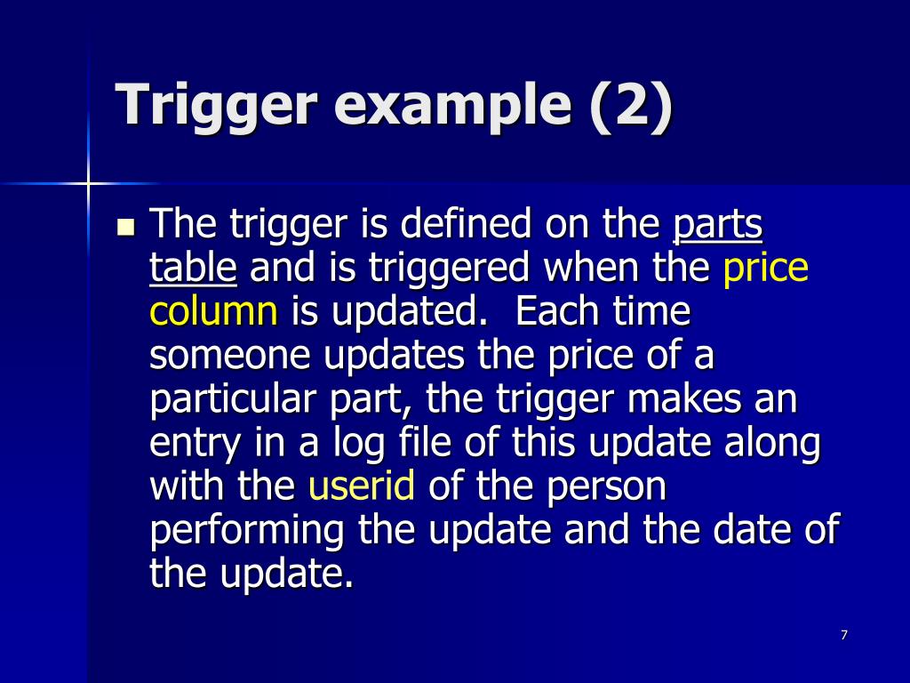 Ppt Cpsc 4670 Database Security And Auditing Oracle Plsql Triggers Powerpoint Presentation
