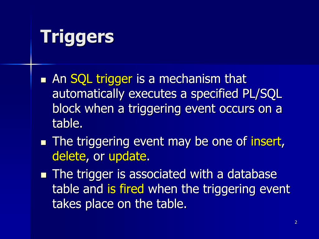 Ppt Cpsc 4670 Database Security And Auditing Oracle Plsql Triggers Powerpoint Presentation