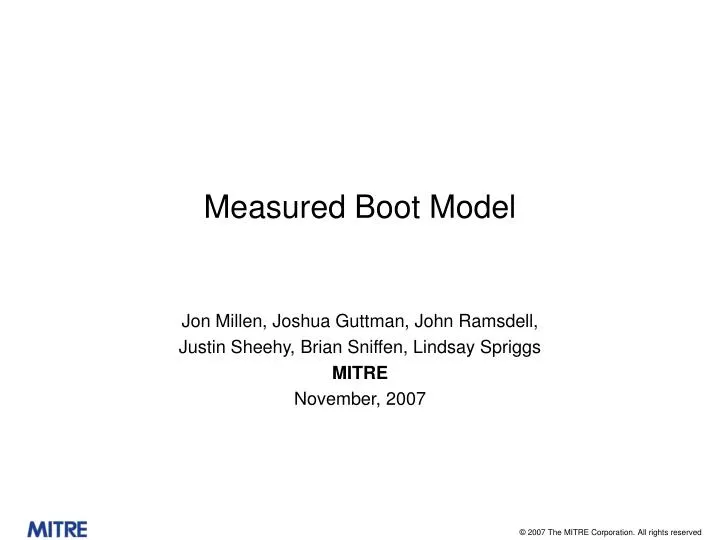 PPT - Measured Boot Model PowerPoint Presentation, free download - ID ...
