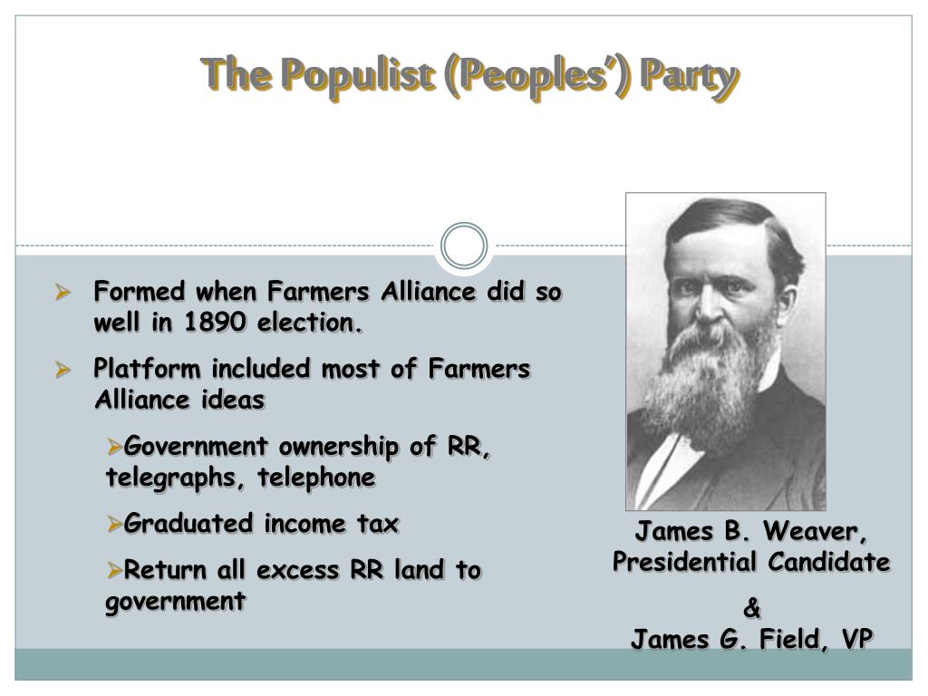 PPT - The Rise and Fall of the Populist Party 1867-1896 PowerPoint ...