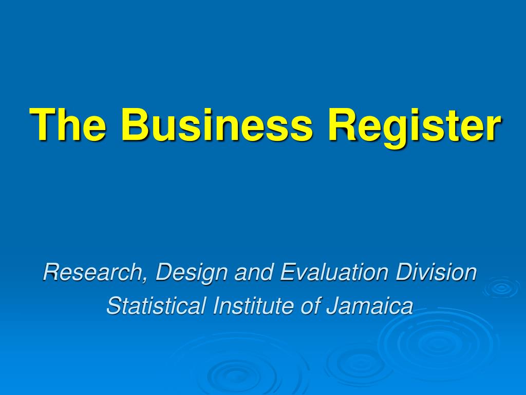 PPT - The Business Register PowerPoint Presentation, free download - ID ...