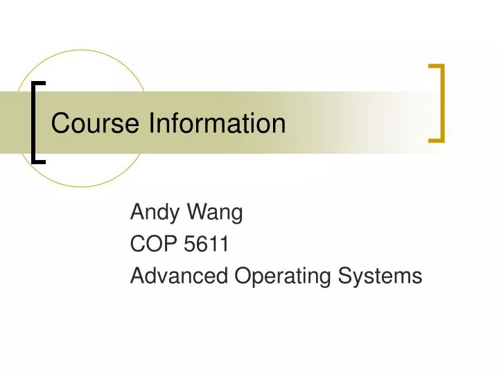 PPT - Course Information PowerPoint Presentation, free download - ID ...