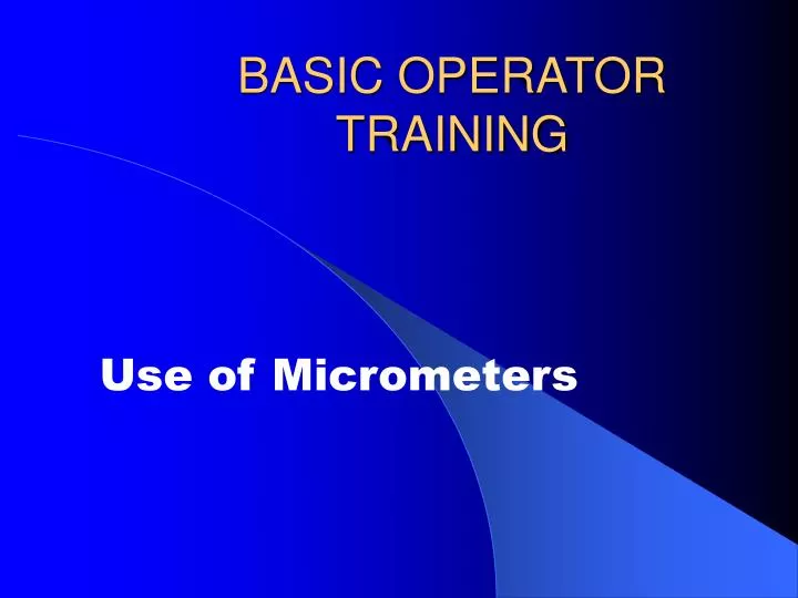 PPT - BASIC OPERATOR TRAINING PowerPoint Presentation, free download ...