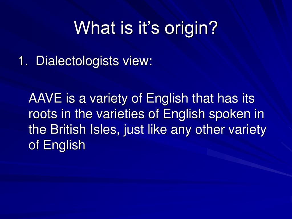 PPT - Black on White: African American Vernacular English PowerPoint ...