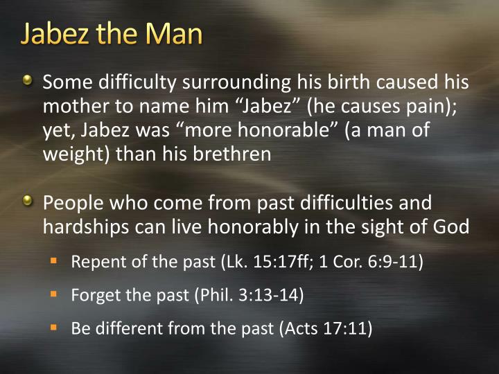 PPT - The Prayer of Jabez PowerPoint Presentation - ID:1745751