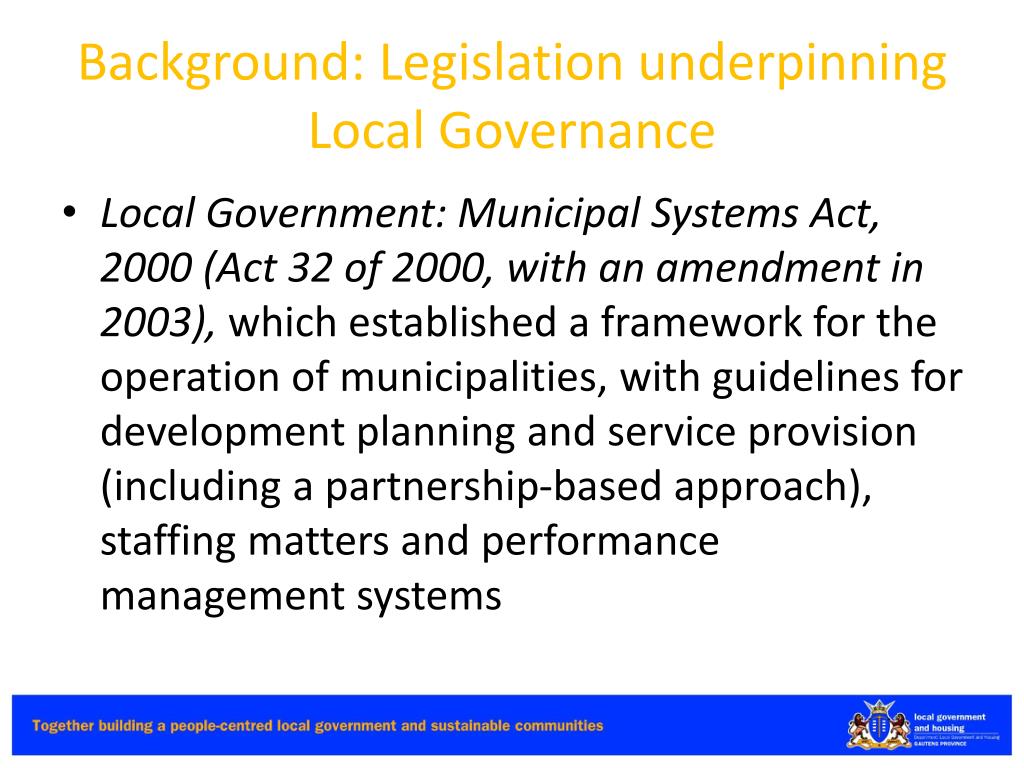 PPT - Principles of Local Governance: Covering local governmental ...