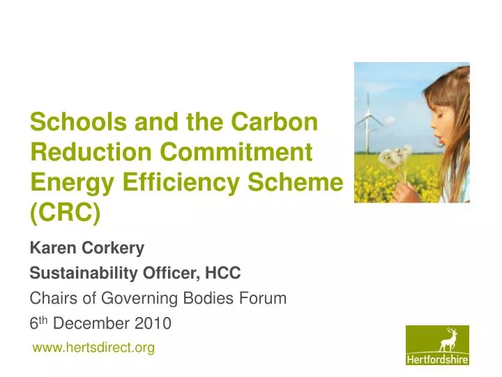 PPT - Schools and the Carbon Reduction Commitment Energy Efficiency ...