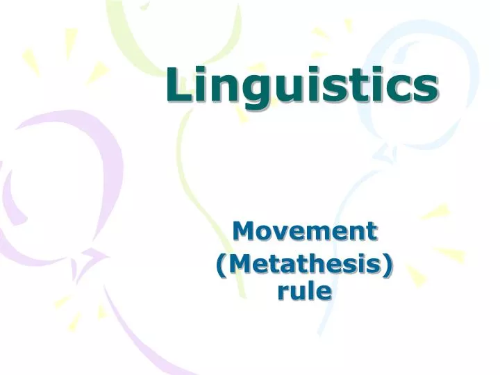 PPT - Linguistics PowerPoint Presentation, free download - ID:1746338