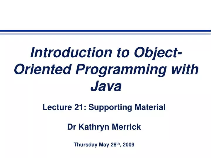 Ppt Introduction To Object Oriented Programming With Java Powerpoint Hot Sex Picture