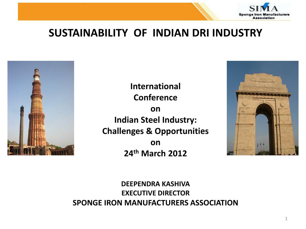 PPT - In India, DRI mainly used in India as a substitute of steel ...