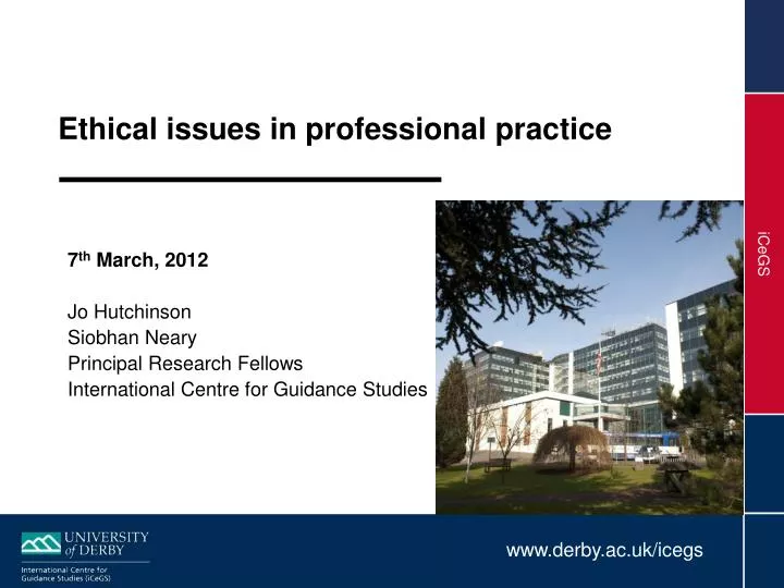 PPT - Ethical issues in professional practice PowerPoint Presentation ...