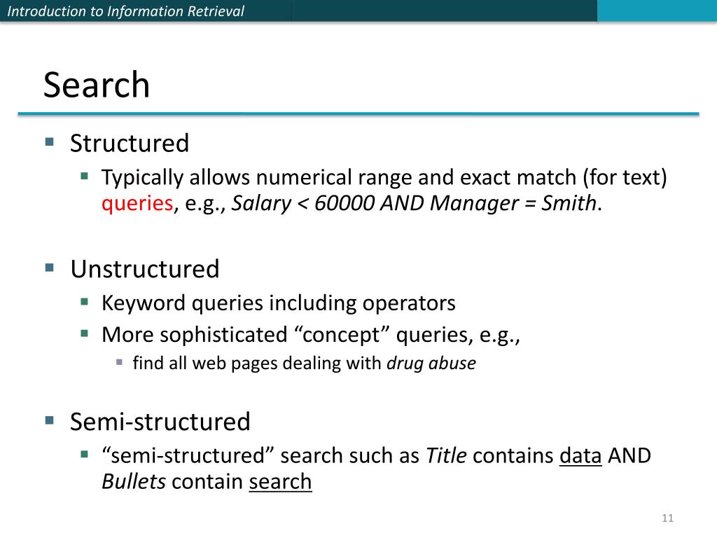 Ppt Information Retrieval And Web Search Lecture 1 Introduction And Boolean Retrieval Fall