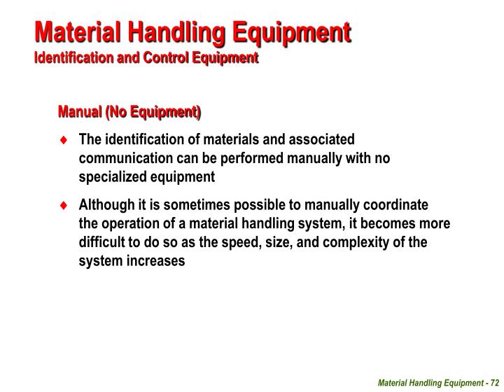 PPT - Facilities Planning - Unit 10 Material Handling Equipment ...